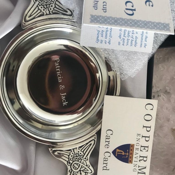 Personalised Pewter Scottish Quaich Bowl - Etsy Personalised Pewter Scottish Quaich Bowl - Etsy