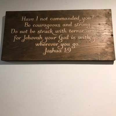 Bible Verse Wall Art Wood Sign Custom Christian Wall Art Scripture ...