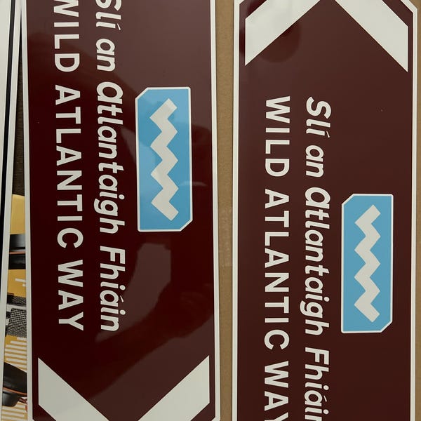 Wild Atlantic Way British Tourist Style Metal Road Sign Man Cave Garage ...