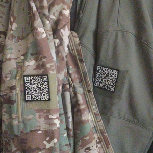 Custom QR Code Embroidered Patch, Personalised QR Code, Iron on QR ...