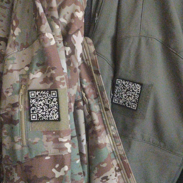 Custom QR Code Embroidered Patch, Personalised QR Code, Iron on QR ...