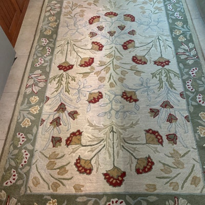 Antelope Rug Blue Wool Area Rug Runner Handmade, Grey Antelope 8x10 ...