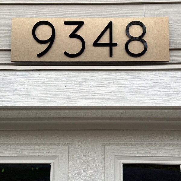 Custom Modern Address Sign - Vertical and Horizontal House Numbers - Etsy