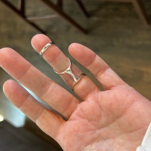 Butterfly Mallet Finger Ring Trigger Finger Splint Ring Sterling Silver ...