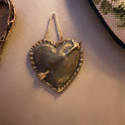 Primitive Salt Box House, Rectangle Door, Shelf Sitter, Wood and ...