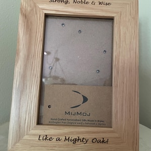 Personalised Solid Oak Double Photo Frame / Personalized Two Aperture ...
