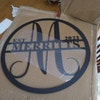 Personalized Family Name Metal Sign, Last Name Sign, Initial, Metal ...