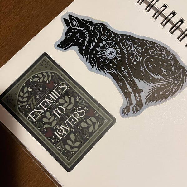 Enemies to Lovers Sword Heart Waterproof Sticker | Bookish Trope Tarot ...