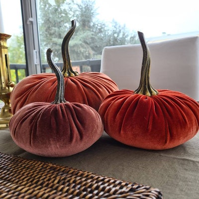 Velvet Pumpkins Create Your Own Set of 3 Different Sizes and Colors ...