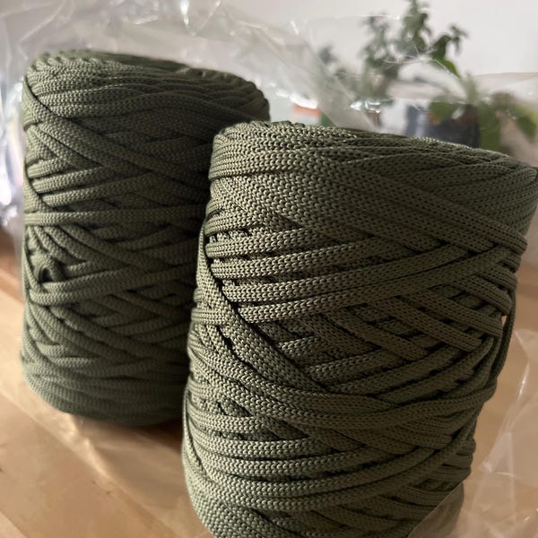 Polyester Cord 5mm, Crochet Cord 5mm, Premium Flat Polyester Macrame ...