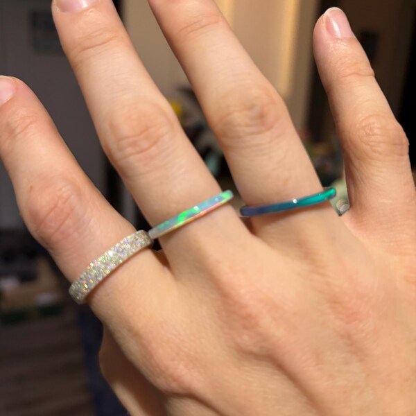 Prismatic Unicorn Ring Handmade With Unicorn Poop and Moissanite Colors ...