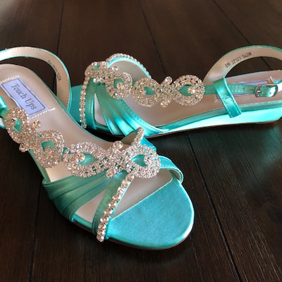 Blue Wedding Shoes Royal Blue With Silver Swarovski Crystals - Etsy