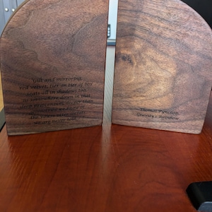 Walnut Bookends - Personalized - Etsy