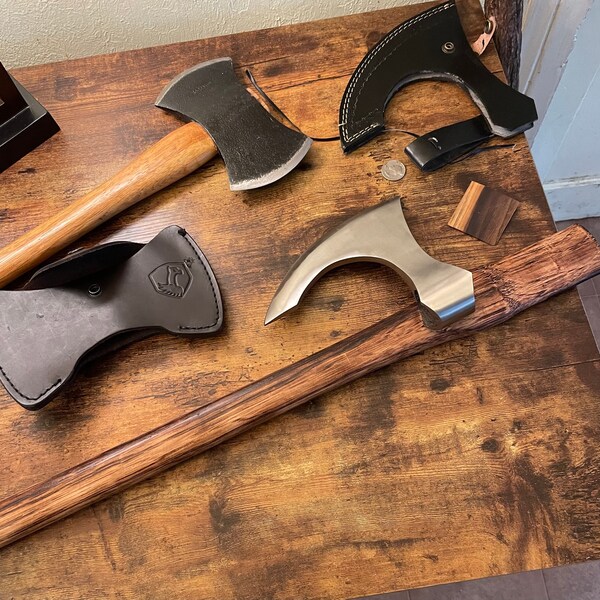 Viking Tomahawk Axe Head, Hand Forged High Carbon Steel Spike Axe Head ...