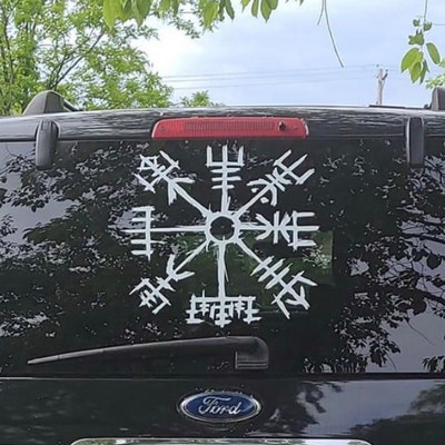 Viking Compass Vinyl Decal V10 Vegvisir Way Sign Post Norse Mythology ...