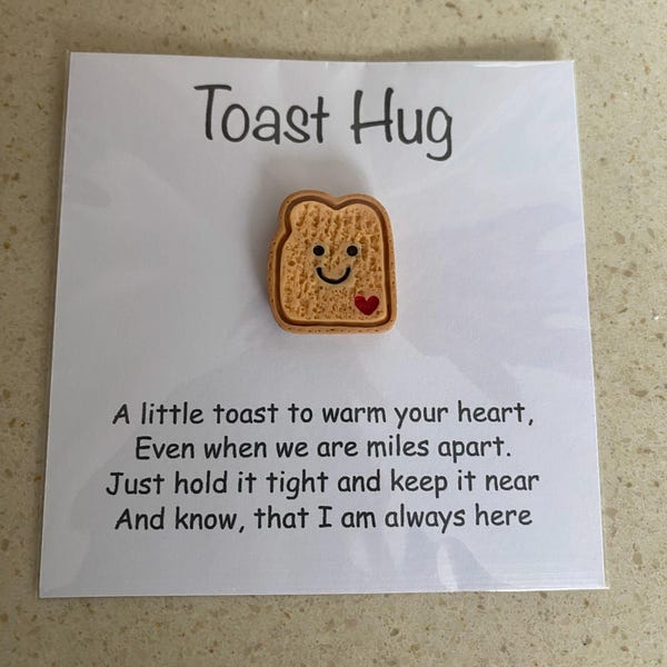 PDF Printable Pocket Hug Card, 6 Different Text Poem Thinking of You ...