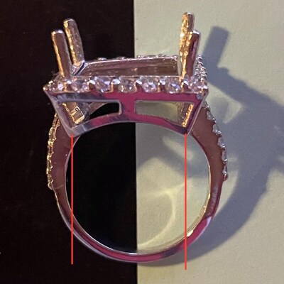 925 Sterling Silver Square Ring Setting, Square 7, 8, 9, 10 Mm Ring ...