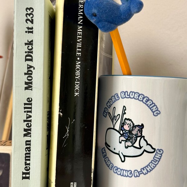 Moby Dick Jumbo Sticker Kawaii Whale Big Decal - Classic Book Quotes ...