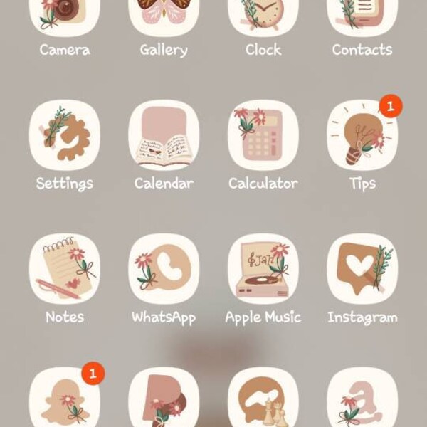 Light Academia Aesthetic IOS 14 Icons Pack, Beige Academia Ios App ...