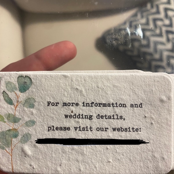 Custom, Personalized Seed Paper Card With Planting Instructions ...