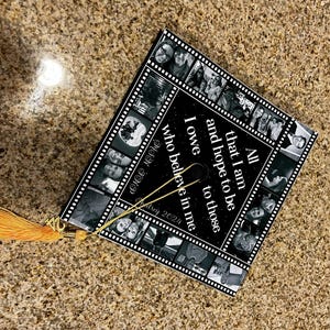 Printed Cow Lovers Grad Cap Topper, Country Girl Personalized Grad Cap ...