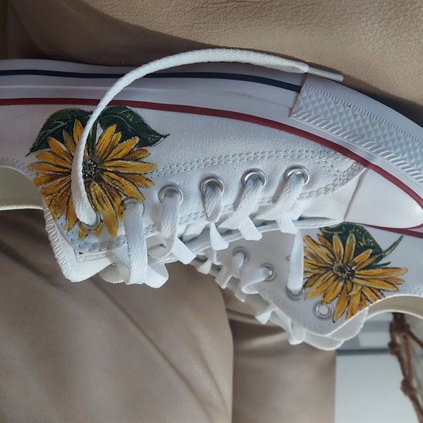 Custom Hand Painted Great Wave off Kanagawa Shoes, Hand Painted Hokusai ...