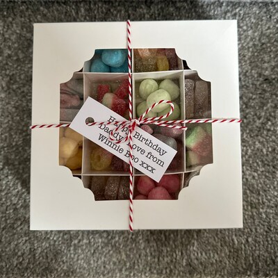 Haribo Pick N Mix Sweet Box Personalised Halloween Fathers Day Mother's ...