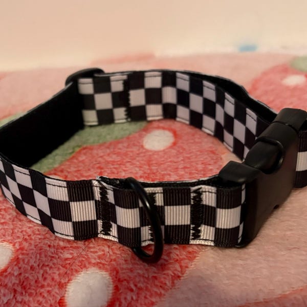 Checkered Emo Kemonomimi Collar | Cosplay Puppy Choker - Etsy