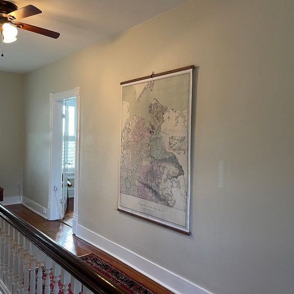 Yellowstone Geological Chart Wall Hanging, Wood Poster Hanger, Canvas ...