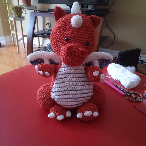 Elio the Dragon Crochet Pattern - Easy Beginner Amigurumi Pattern PDF ...