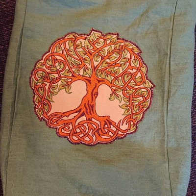 Celtic Tree Patch, Handmade Tree Embroidery, Tree of Life Patch ...