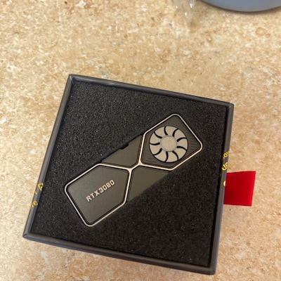 RTX3080 Graphics Card Keycap GPU 2.75U Rotating Artisan Metal Right ...