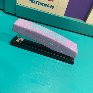 Personalized Stapler, Glitter Epoxy Stapler, Personalized Teacher Gift ...