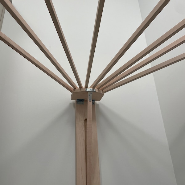 Wall Mount Clothes Drying Rack, Wooden Ladder Mount Holds 250 Lbs Amish ...