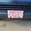 Pink Flower Monogram License Plate Personalized Car Tag - Etsy