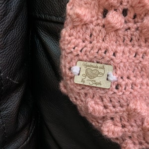 Personalised Set of 50 Cream 28x18mm Faux Leather Labels Rectangle ...