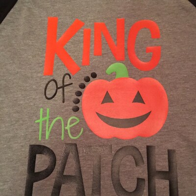 King of the Patch With Pumpkin Halloween SVG DXF Eps and Png - Etsy
