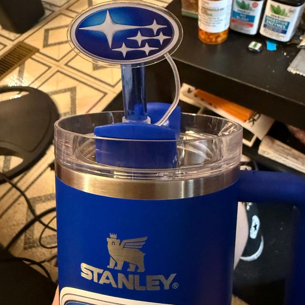 Custom Logo Stanley Cover，full Color Logo on Straw Top,personalized ...