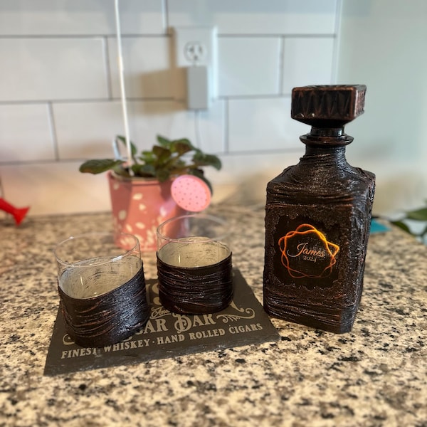 Personalized Fireman Whiskey Decanter Set With Gift Box/firefighters ...