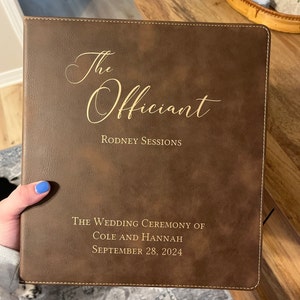 Officiant Personalized Binder, 3 Ring Binder, Wedding Planner, Photo ...