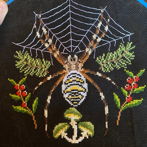Spiders Set Cross Stitch Pattern Pdf, Modern Cross Stitch, Cottagecore ...