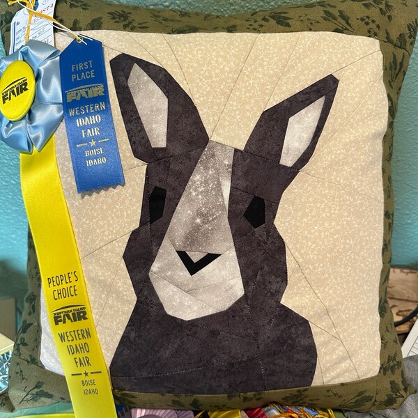 Rabbit Portrait - Easy Foundation Paper Pieced Quilt Pattern - Etsy