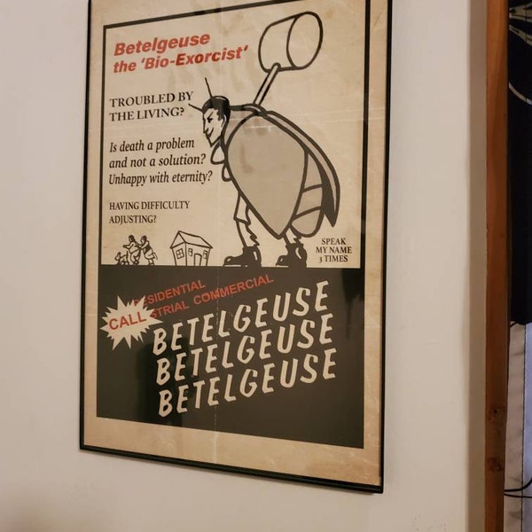 Beetlejuice Tim Burton - Betelgeuse Betelgeuse Betelgeuse Reproduction ...