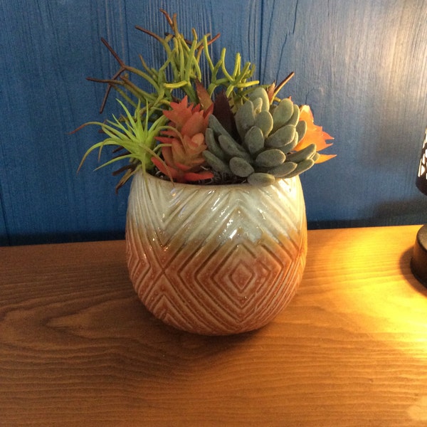 SECRET STASH Faux Succulent Hide-a-key Pot 7-1/2 Tall X 3-1/2 Wide hide ...