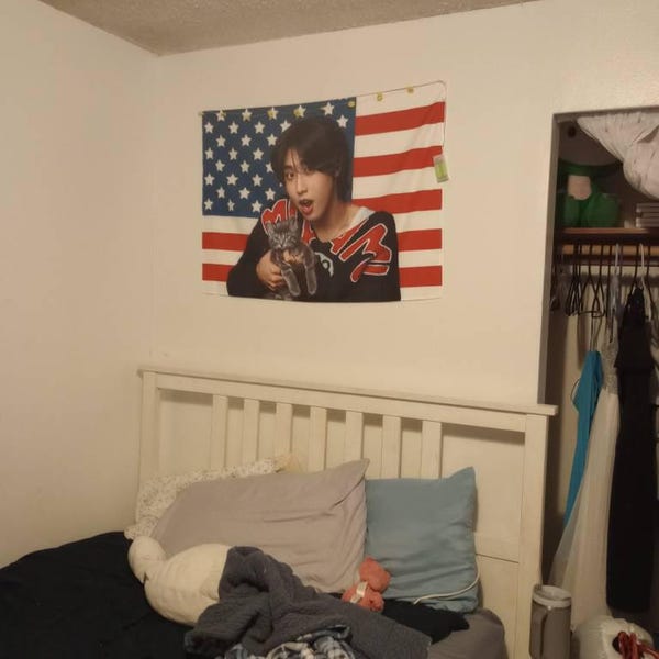 Twice Sana Stunning Visuals American Flag, Sana American Tapestry, Sana ...