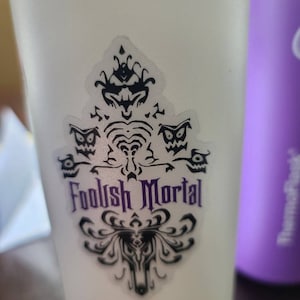 Foolish Mortals Transparent Laptop Sticker/ Disney Haunted Mansion ...