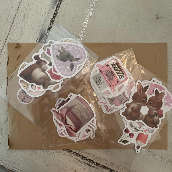 10-40 Pack Pink Girly Coquette Aesthetic Stickers, Phone Stickers ...