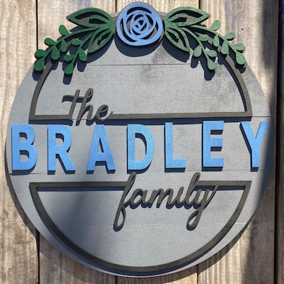 Personalized Family Sign, Wedding Gift SVG, Rose SVG, Personalized Gift ...