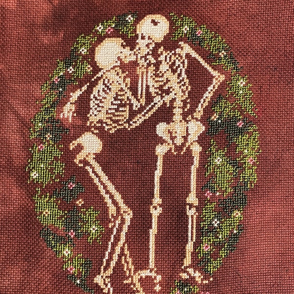 Hasanlu Lovers Cross Stitch Pattern | Gothic Skeleton Couple (PDF) - Etsy