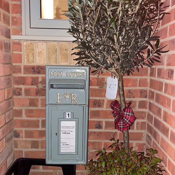 French Grey ER Wall Mounted Post Box - Etsy